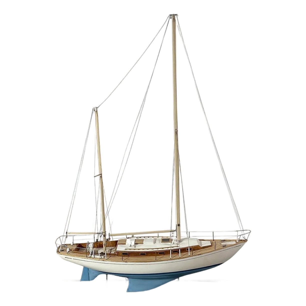 Cased Model Of A Cheoy Lee Offshore 47 Ketch | Chairish