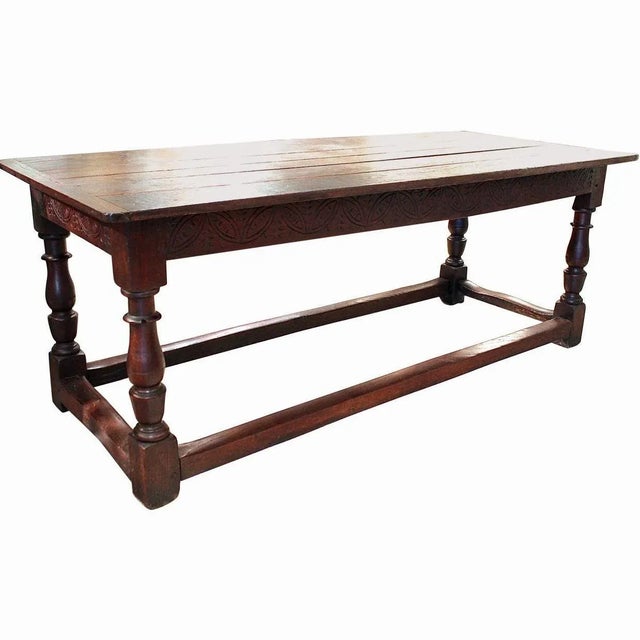 English Oak Refectory Table, Late 17th Century | Chairish