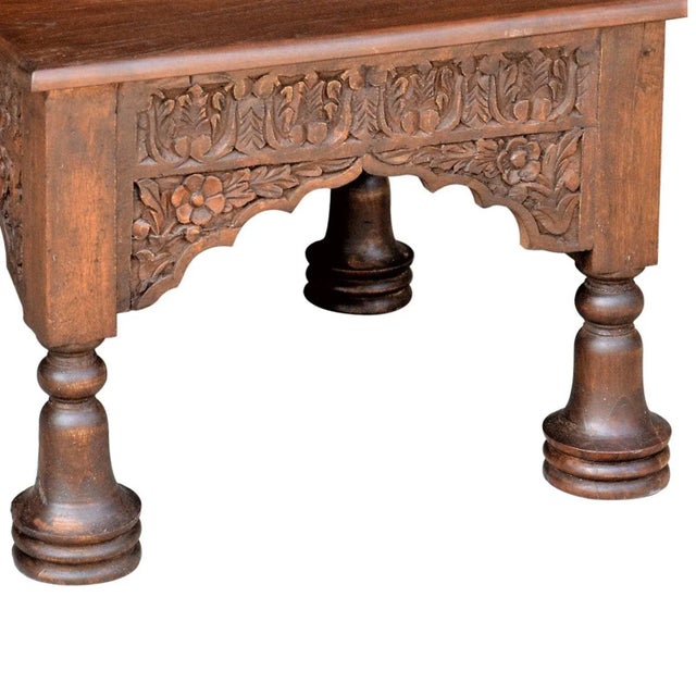 Early 20th Century Vintage Carved Arch Repurposed End Table | Chairish