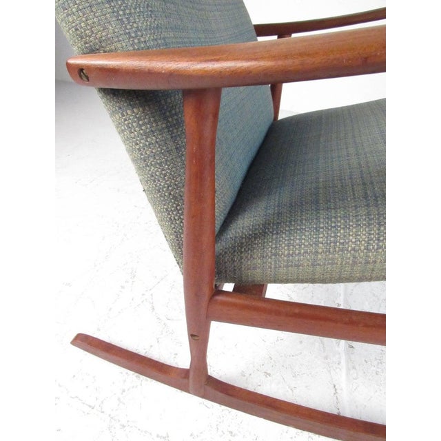 Classic Mid-Century Danish Teak Rocking Chair | Chairish