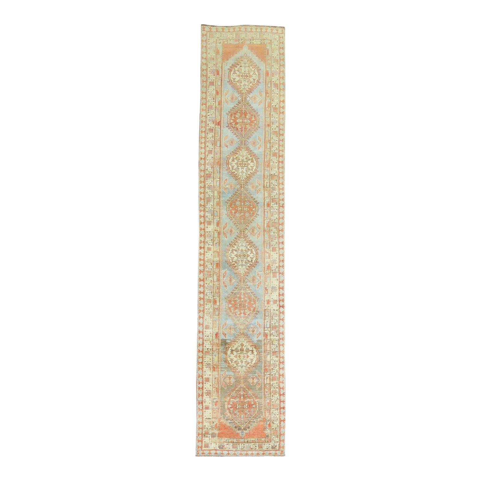 Anique Tribal Persian Serab Runner, 20th Century | Chairish