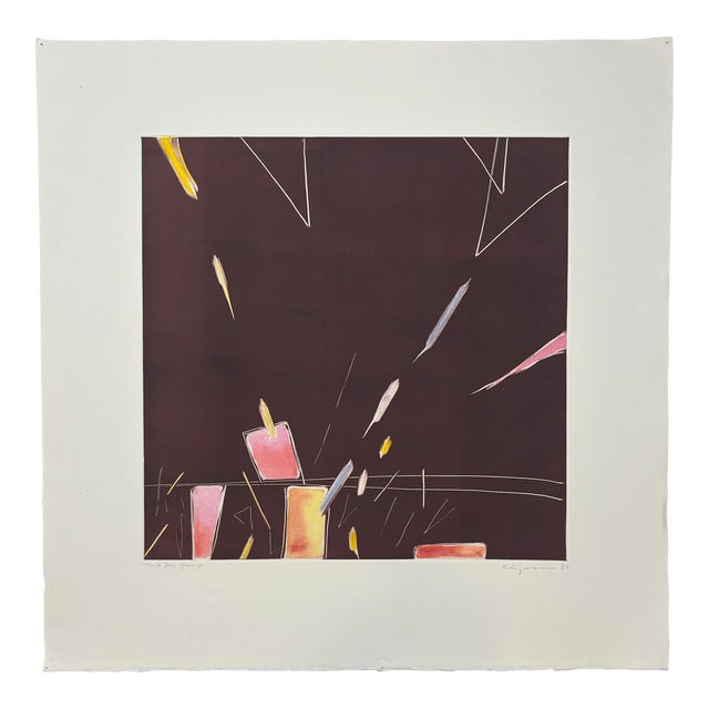 Vintage '80s Elyssa Benabib Abstract Monotype Paintings -Florida New ...