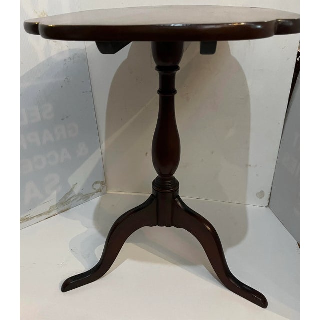 1960s Vintage Small Mahogany Tilt Top Table | Chairish