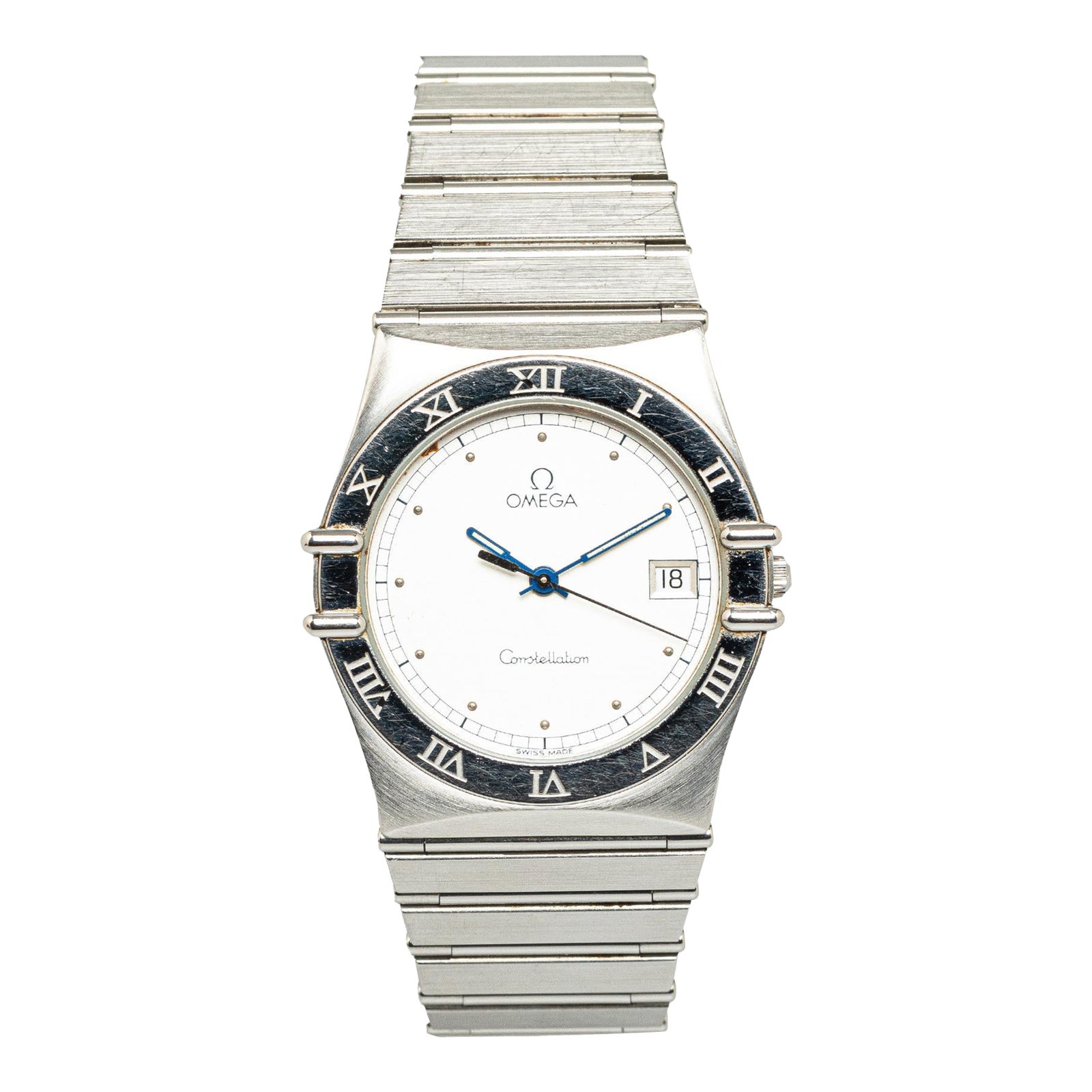 Omega Quartz Stainless Steel Constellation Watch | Chairish