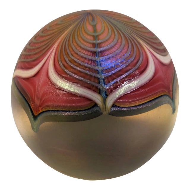 1986 Stuart Abelman Art Nouveau Paperweight | Chairish