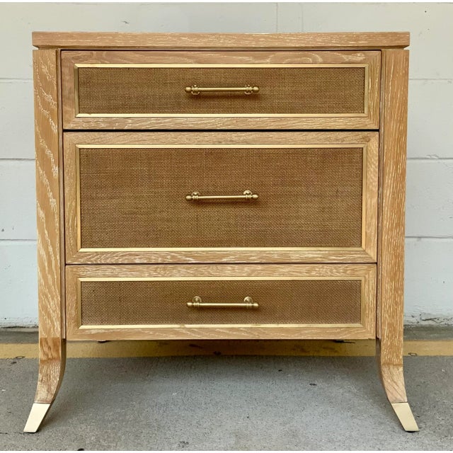 Villa & House Modern Cerused Oak Paulina Side Table | Chairish