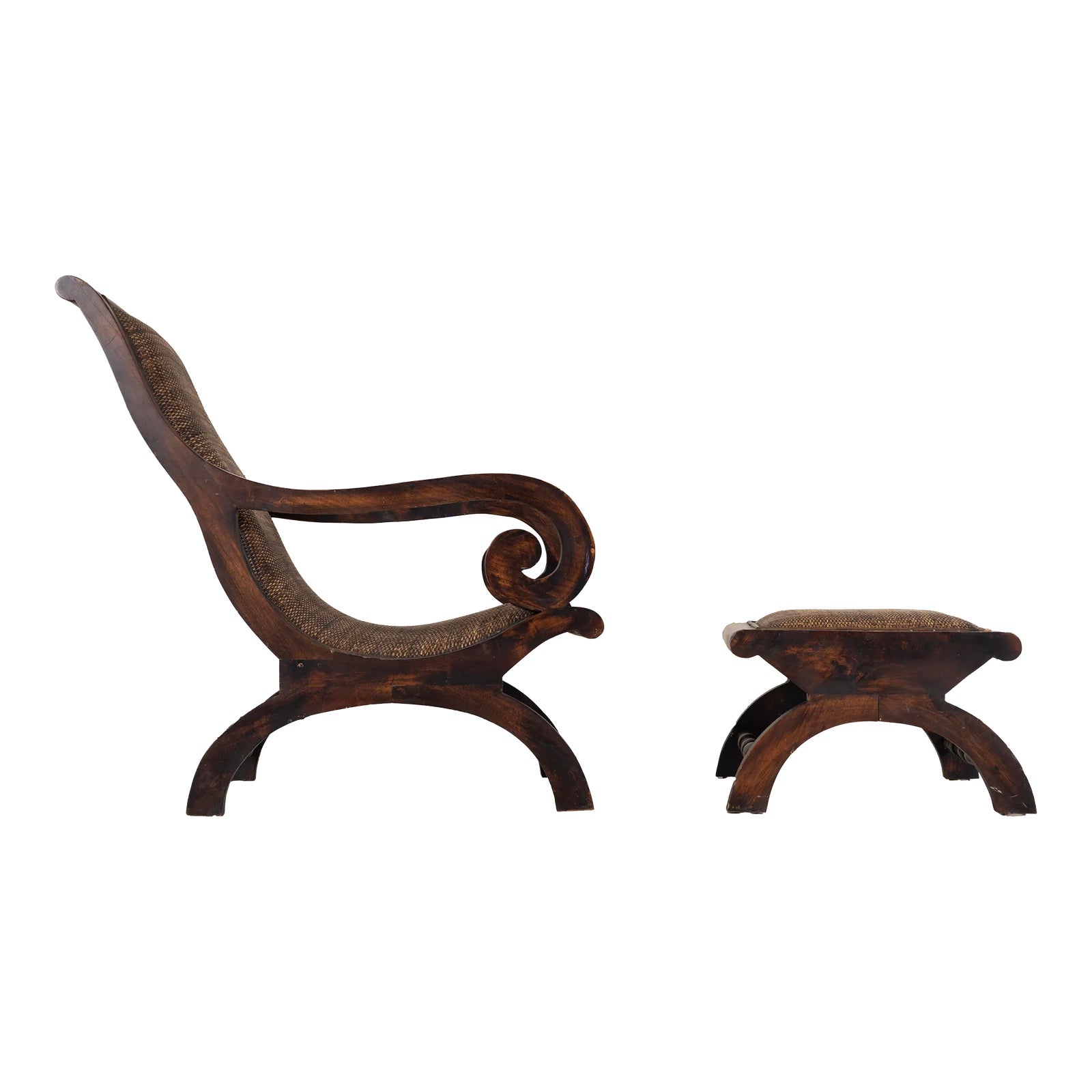 Campeche Chair and Ottoman | Chairish