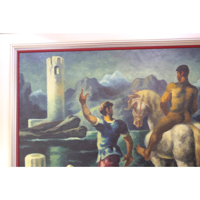 Vintage Robert Heitz Oil Painting Allegory Listed French Artist | Chairish