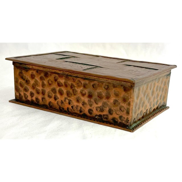 Vintage Hammered Copper Hinged Box | Chairish
