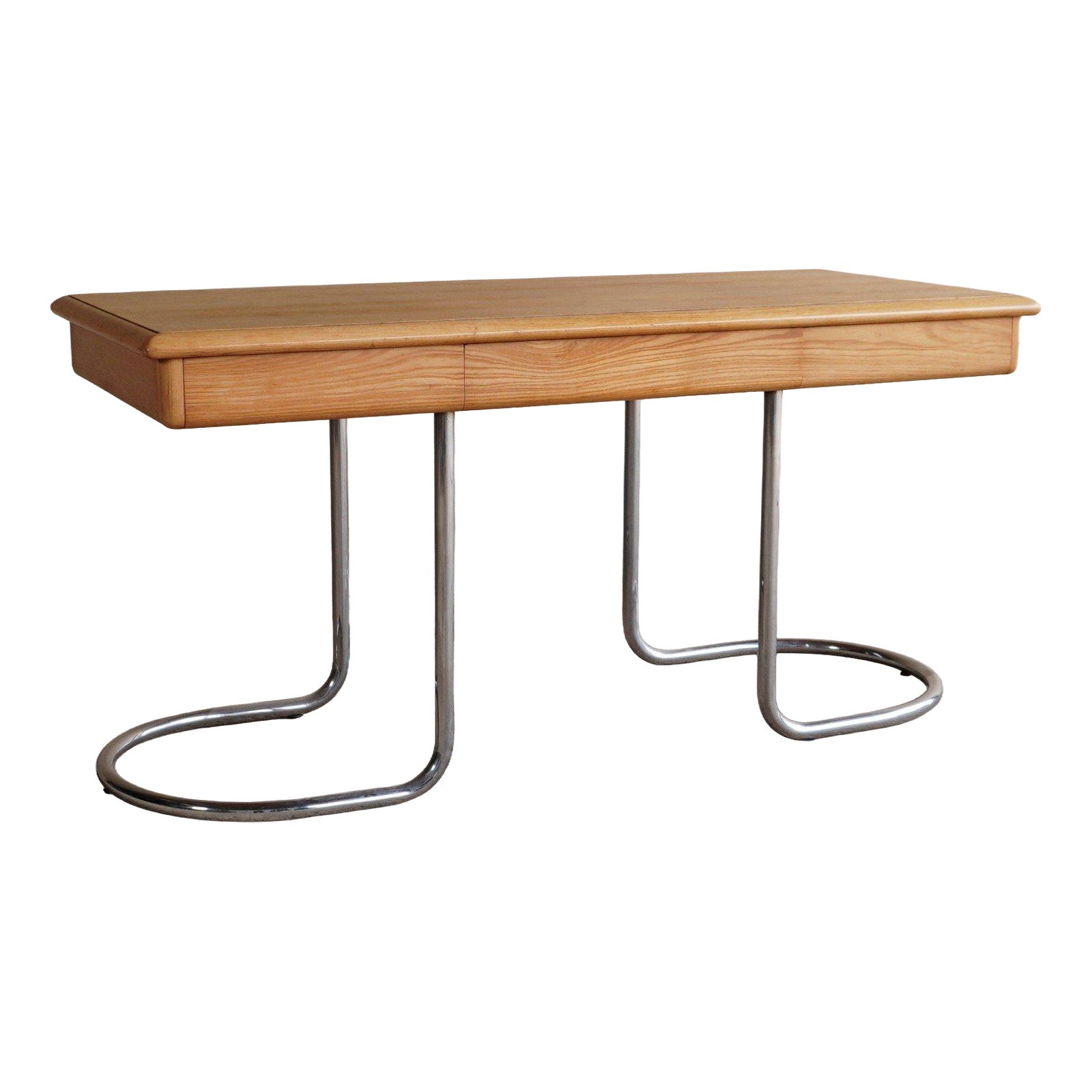 Desk in Tubular Chrome | Chairish