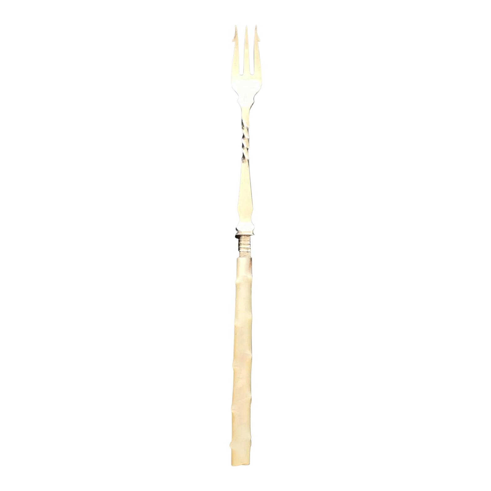 19th Century British Silver Pickle Fork or Hors d'Oeuvres Fork With ...