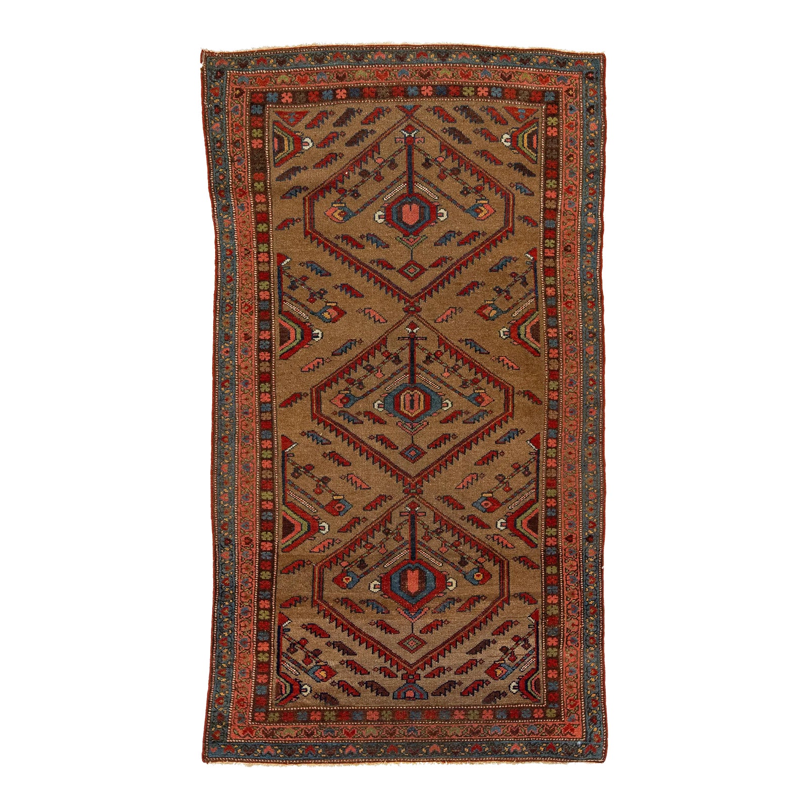 Scatter Vintage Malayer Wool Rug With Tribal Design | Chairish