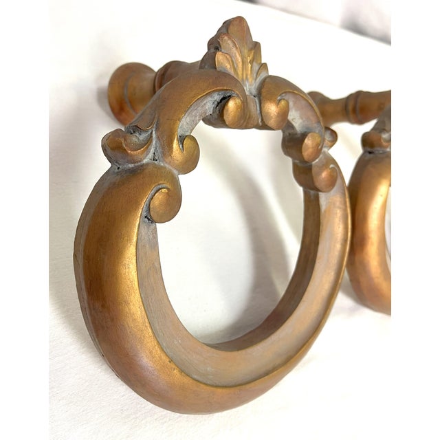 Mid 20th Century French Carved Wood Curtain Tiebacks- a Pair | Chairish