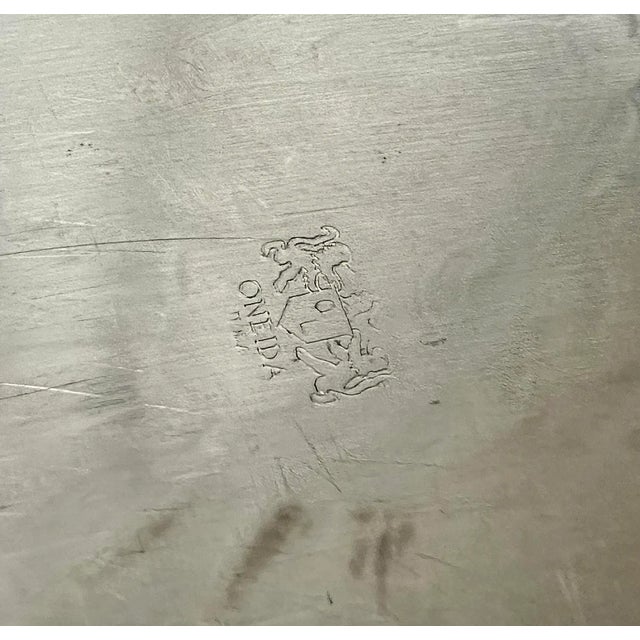 Vintage Oneida Tray Silver Plated Tea and Coffee Service Tray | Chairish