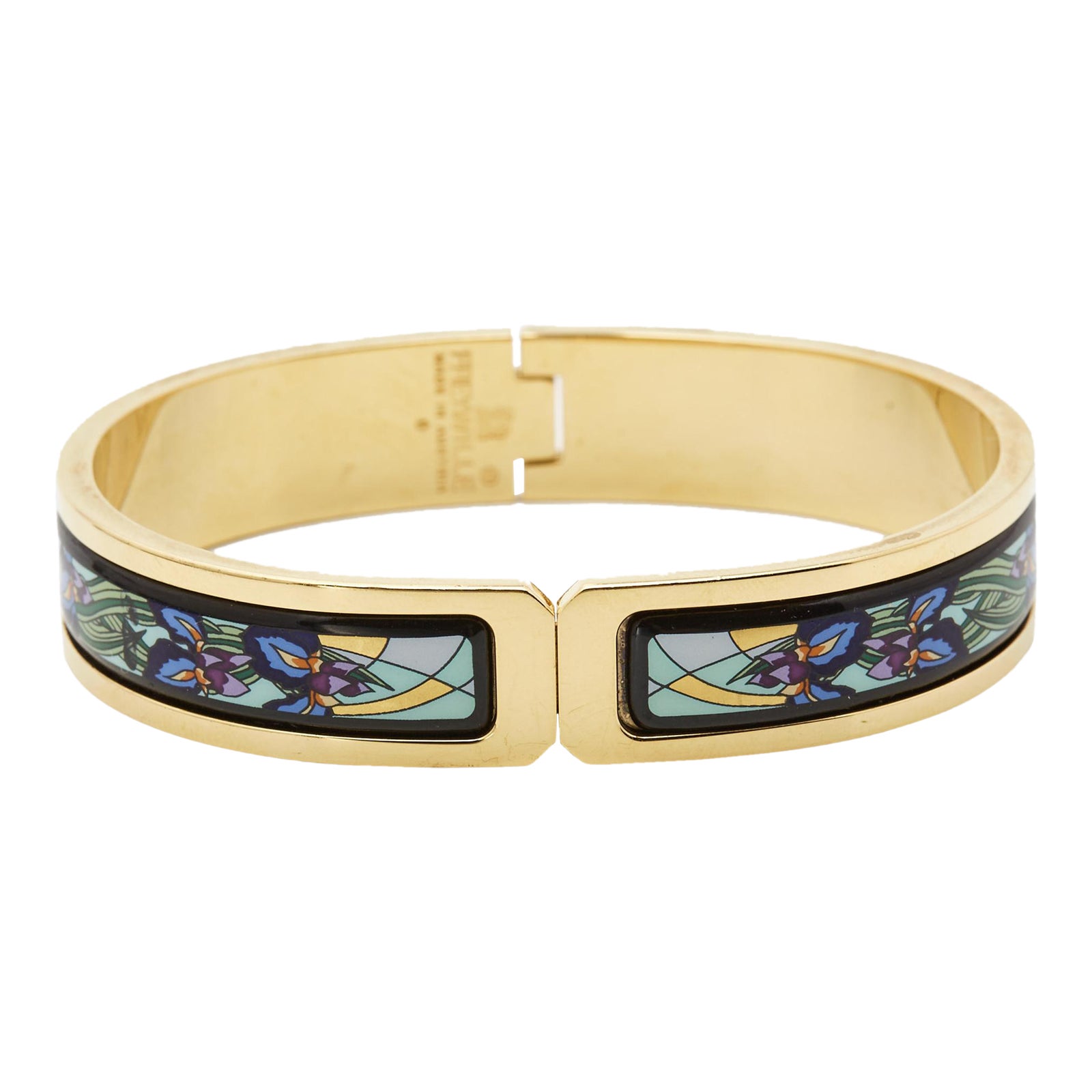 Frey Wille Fire Enamel Gold Tone Bracelet | Chairish