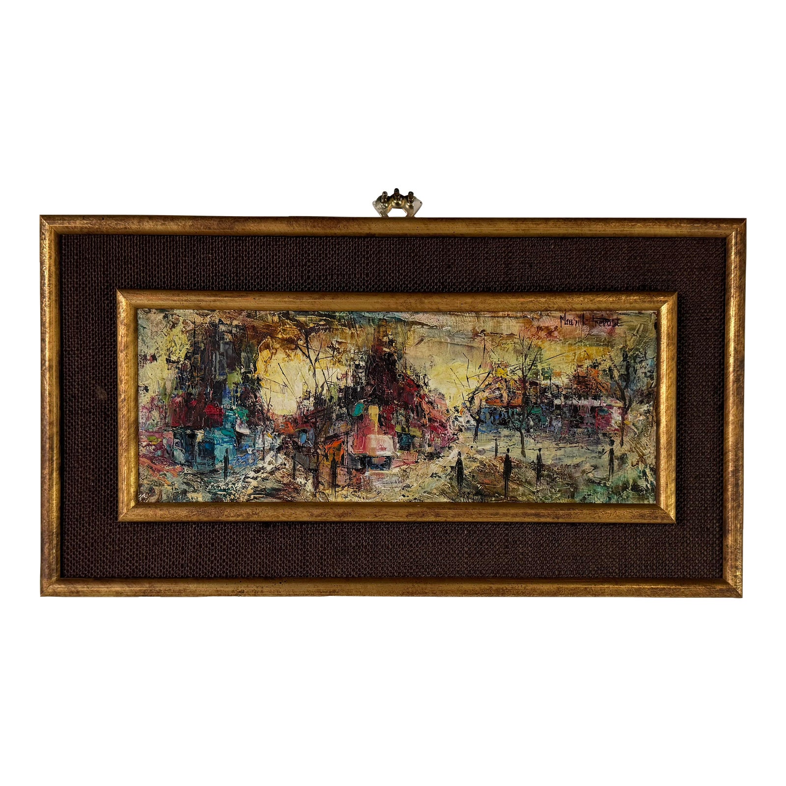 French Maurille Prevost Expressionist - Style Parisian Street Scene Oil ...