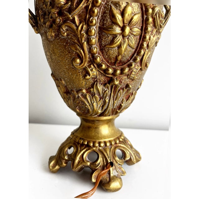 1960s Renaissance Style Lamp in Antique Bronze | Chairish
