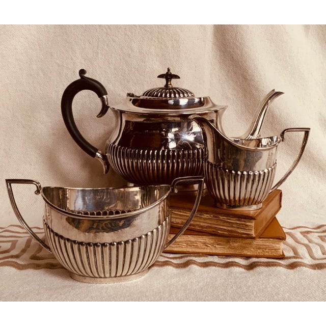 Circa 1919 English Silverplate Georgian Style Tea Set- 3 Pieces | Chairish