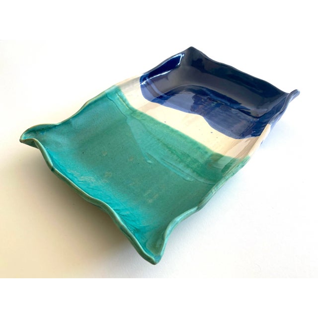 Vintage 1997 Contemporary Organic Modernist Studio Pottery Drip Glaze ...