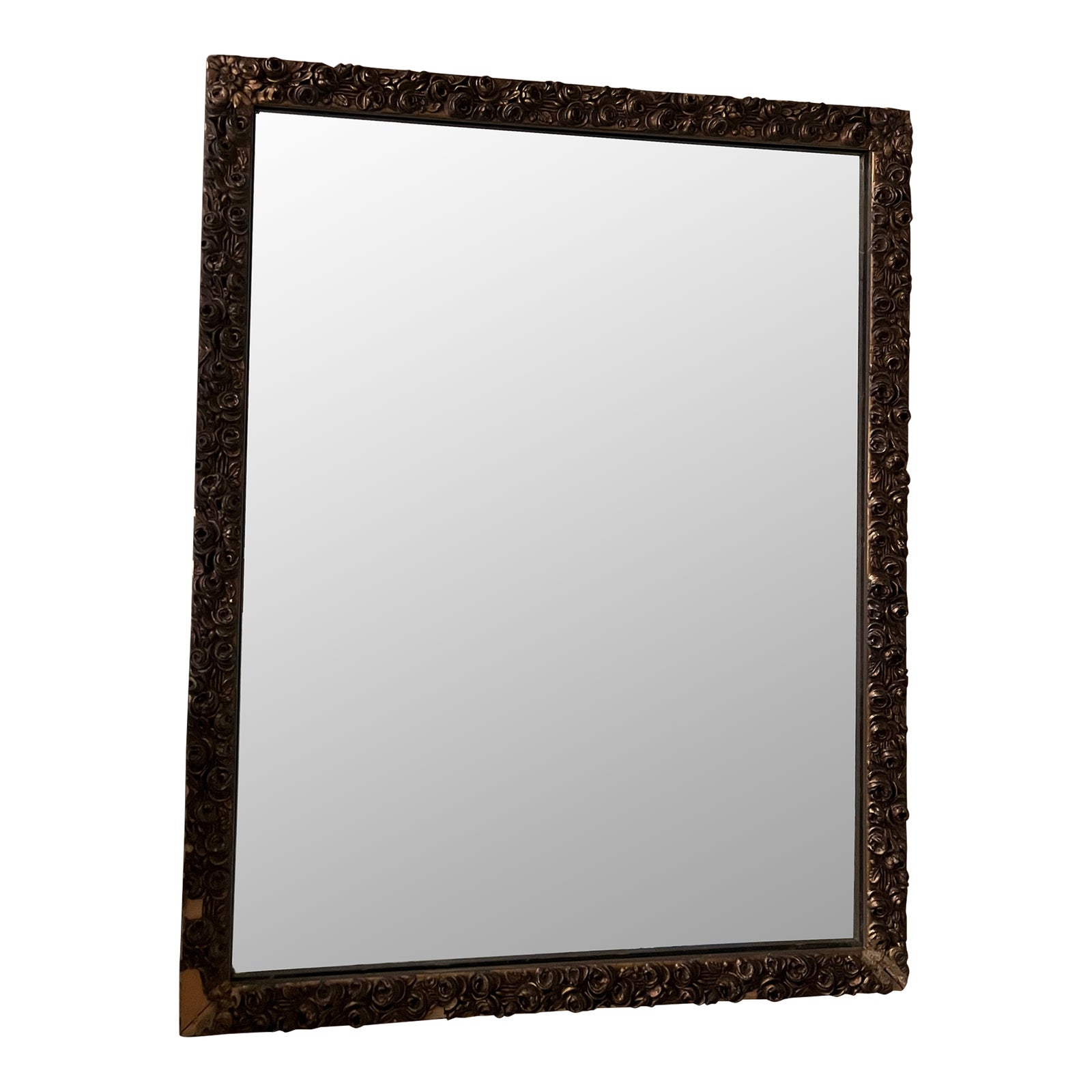 1920s Antique Carved Gesso Frame Mirror | Chairish