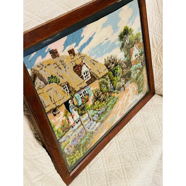 Antique European Needlepoint Art | Chairish