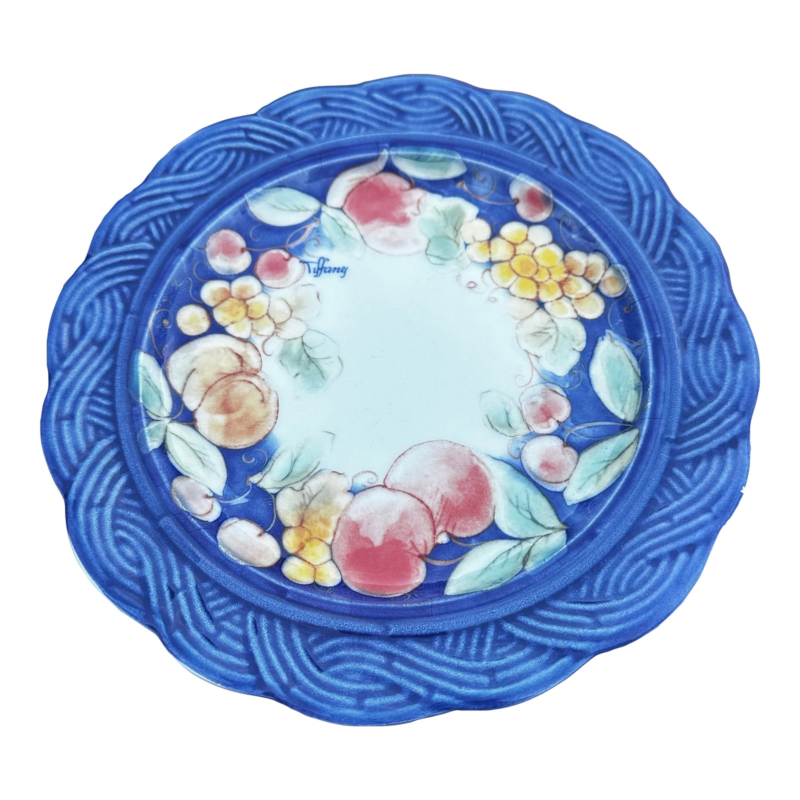 Vintage Tiffany Cherry & Grape Fruit Salad Plate by Brunelli Italy ...