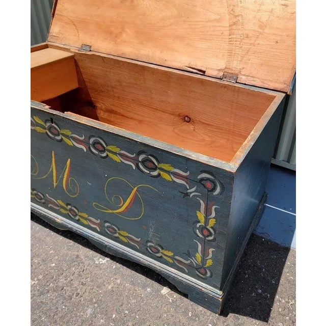 19Thc Schoharie County, New York Paint Decorated Blanket Chest | Chairish