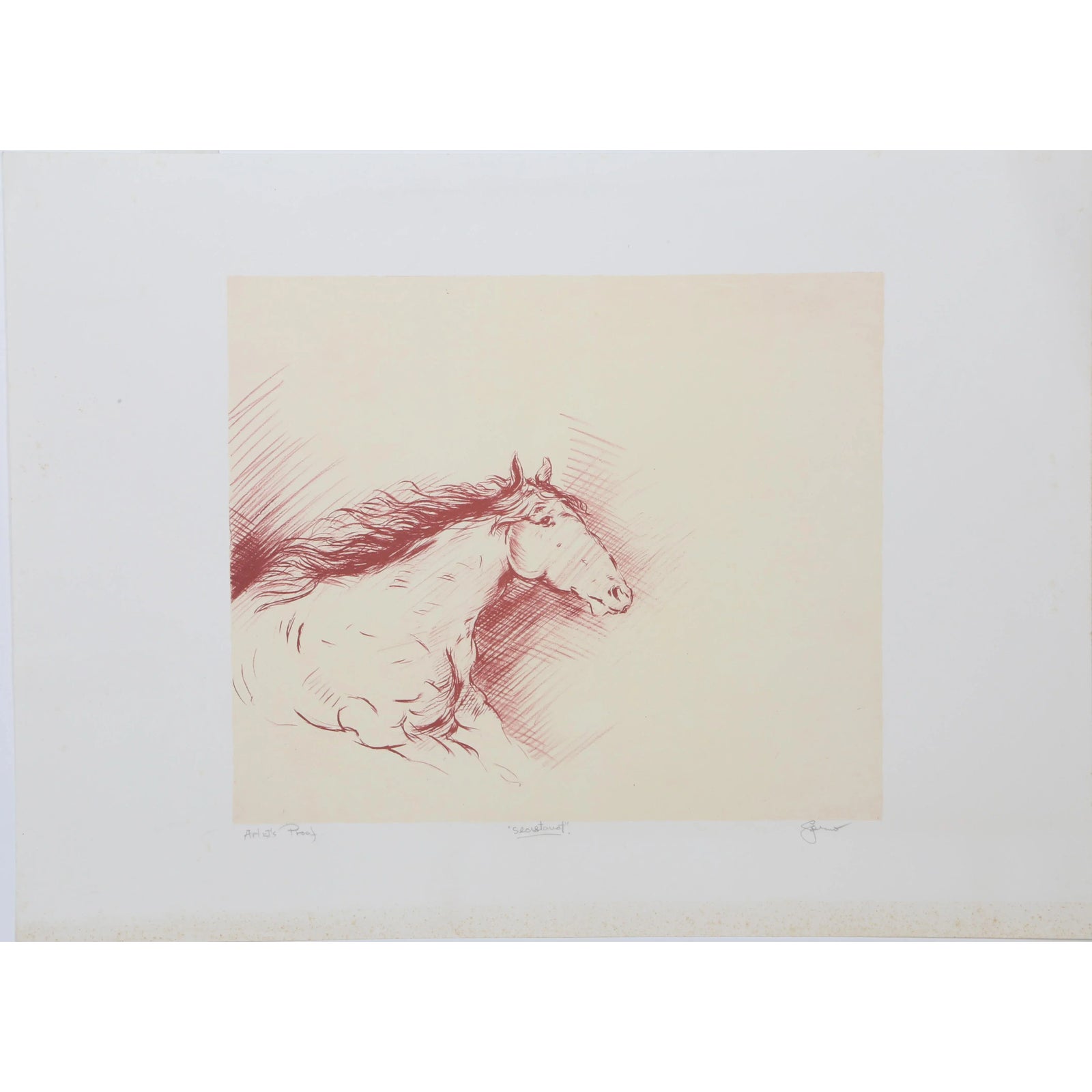 Secretariat, Jaime Corum Lithograph | Chairish