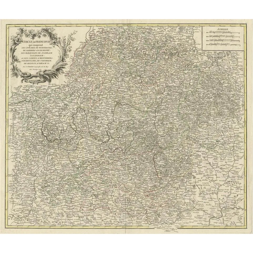 Map of the Circle of Franconia and Germany Bamberg, 1757 | Chairish
