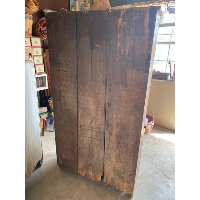 19th Century American Walnut Farmhouse Step Back Cupboard | Chairish
