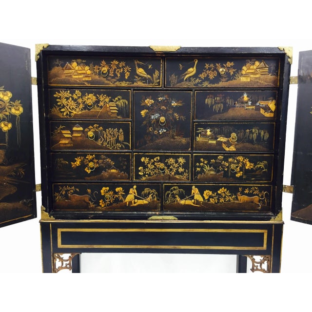 Antique Chinoiserie Chest on Stand | Chairish