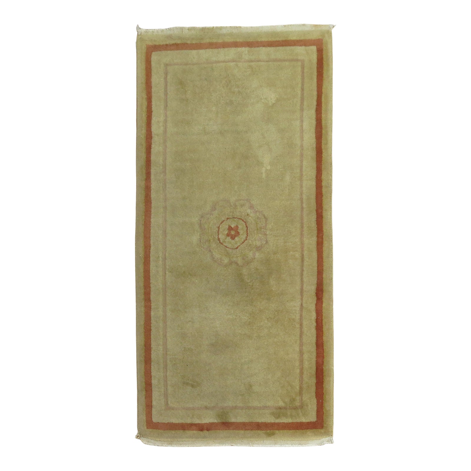 Neutral Chinese Art Deco 2' x 4' Rug | Chairish