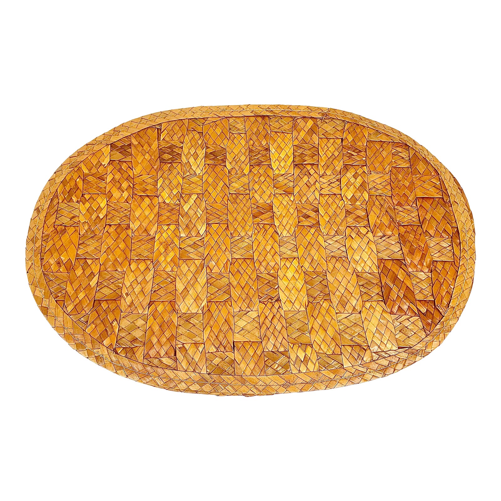 Vintage Woven Bamboo Placemats-Set of 6 | Chairish