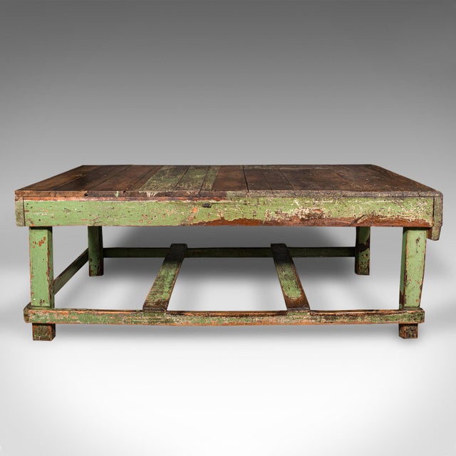 1900's Large Antique Industrial Work Table | Chairish