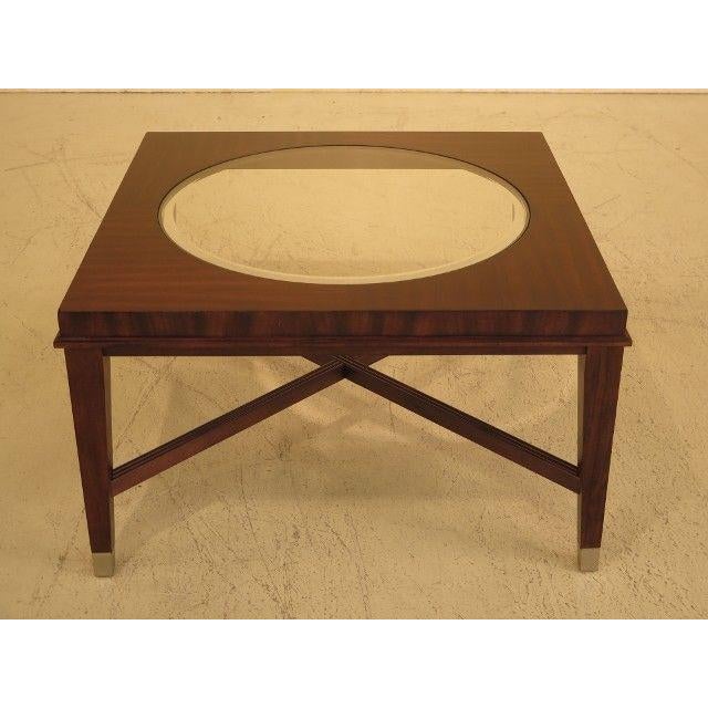 Modern Square Glass Top Coffee/Cocktail Table | Chairish