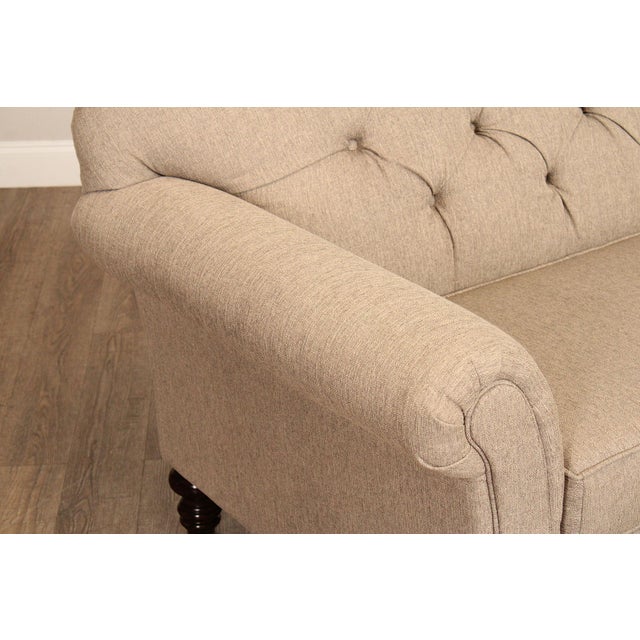 Hughes Furniture Modern English Traditional Tufted Sofa | Chairish