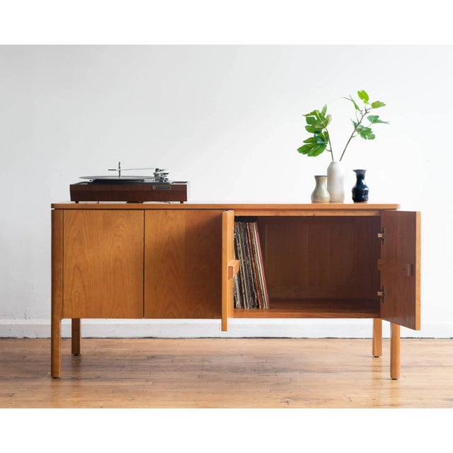 New Handmade Solid Wood Record Cabinet and Media Stand | Chairish
