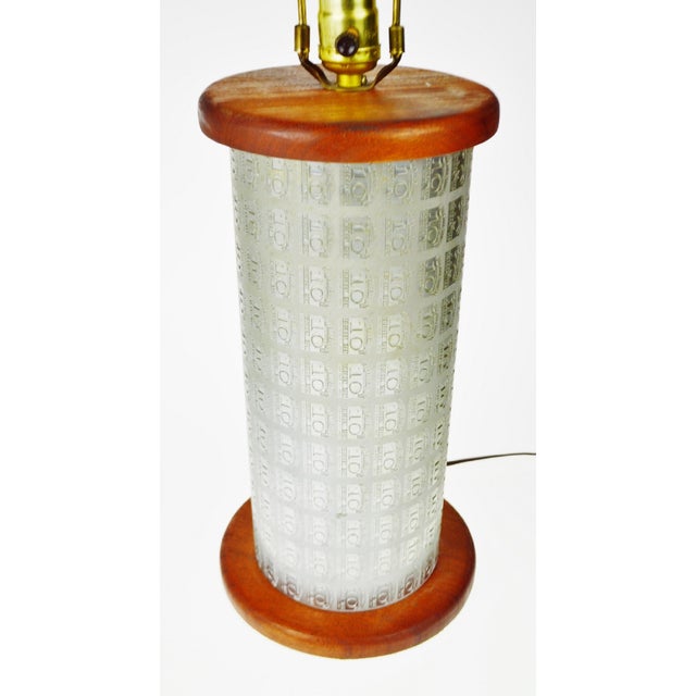 Gold Bond Stamps Roller Table Lamp | Chairish
