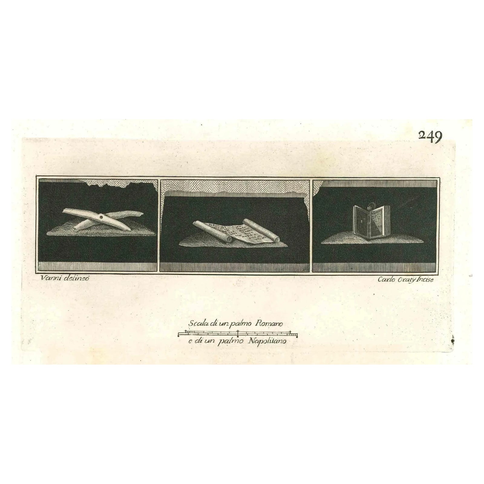 Carlo Oraty after Vanni, Ancient Roman Still Life, Original Etching ...