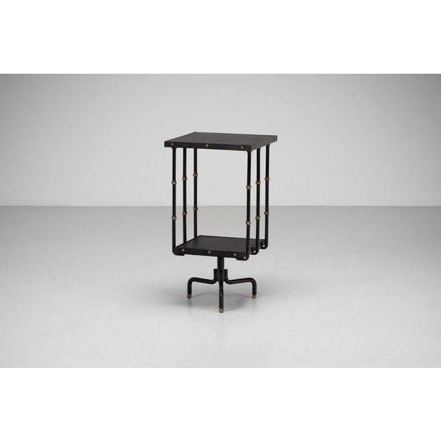 Revolving Side Table by Jacques Adnet, France, 1950s | Chairish