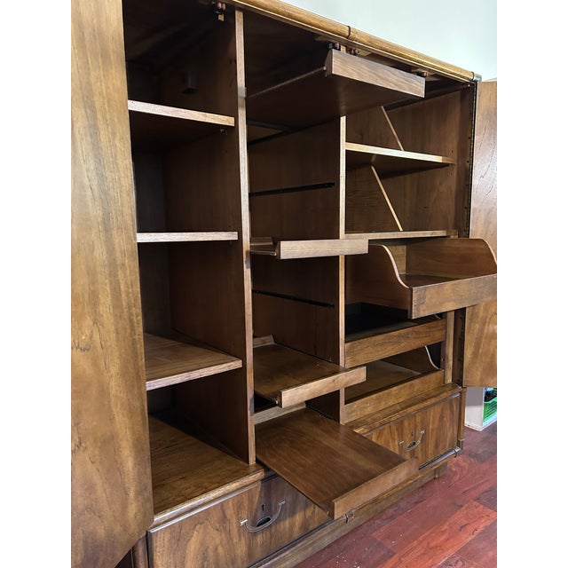 1960s Mid Century Modern Drexel Accolade Armoire Shelf System Campaign ...