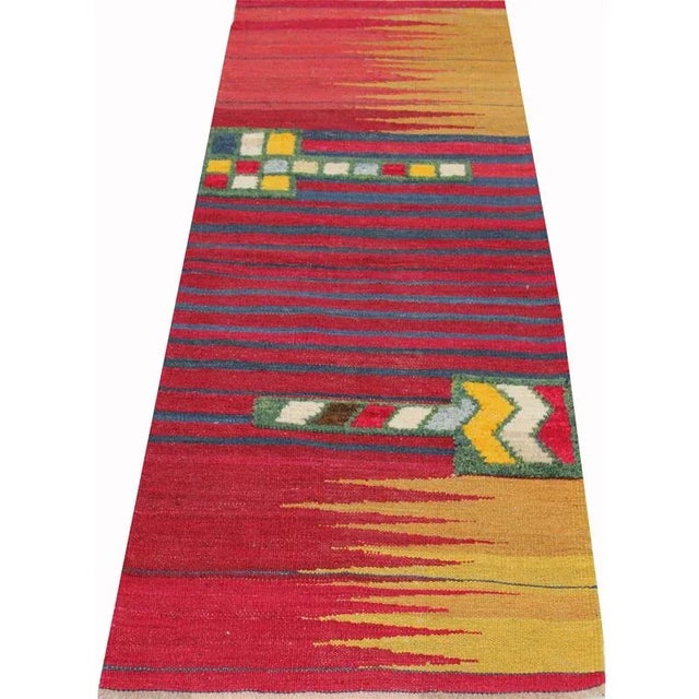 1990s Kilim Area Rug - 2′1"×5'10″ | Chairish