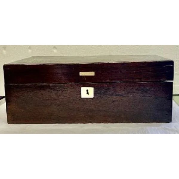Antique Rosewood English Writing Box Table | Chairish