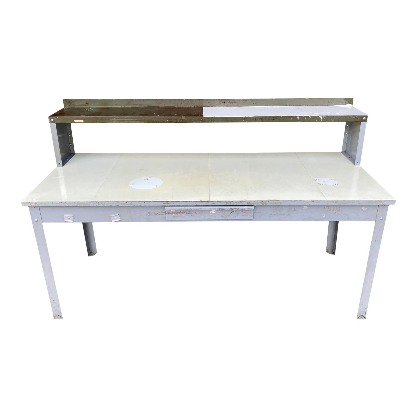 Industrial Steel Work Table Desk by Lyon Metal Products | Chairish