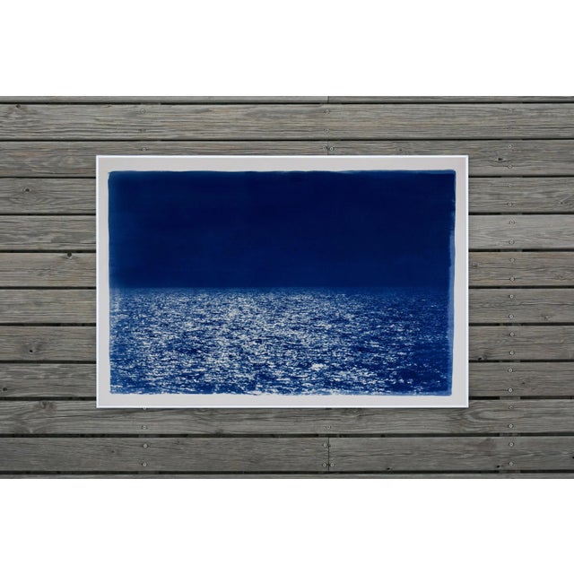 2021 "Barcelona Beach Night Horizon" Contemporary Cyanotype on ...