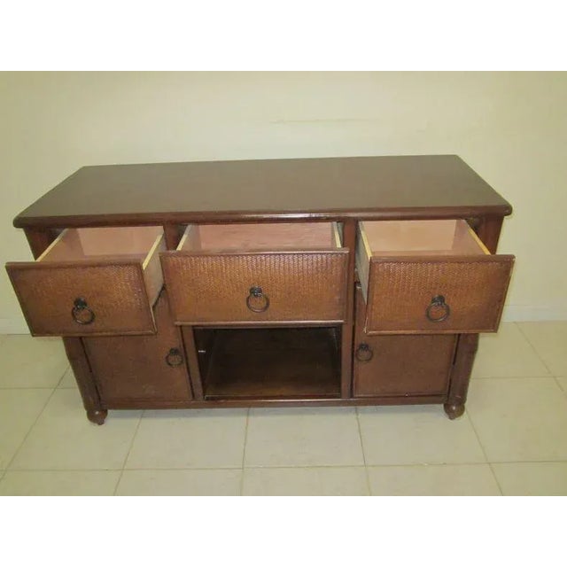 1990s Server Buffet Sideboard Tropical Tommy Bahama Style 3 Drawer 2 ...