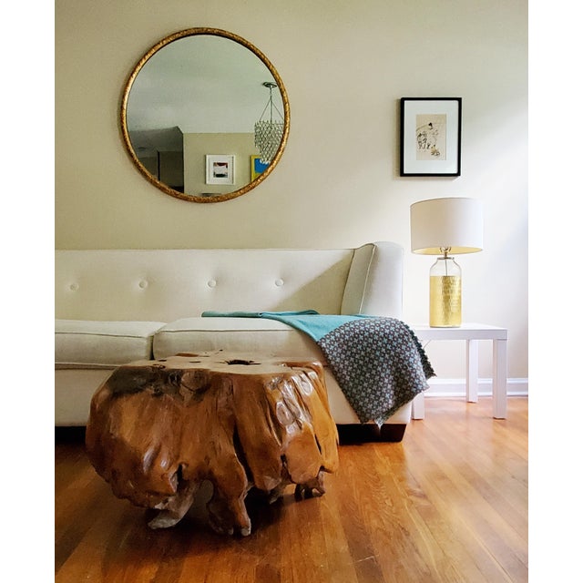 Vintage Organic Modern Free-Form Teak Root Side Table | Chairish