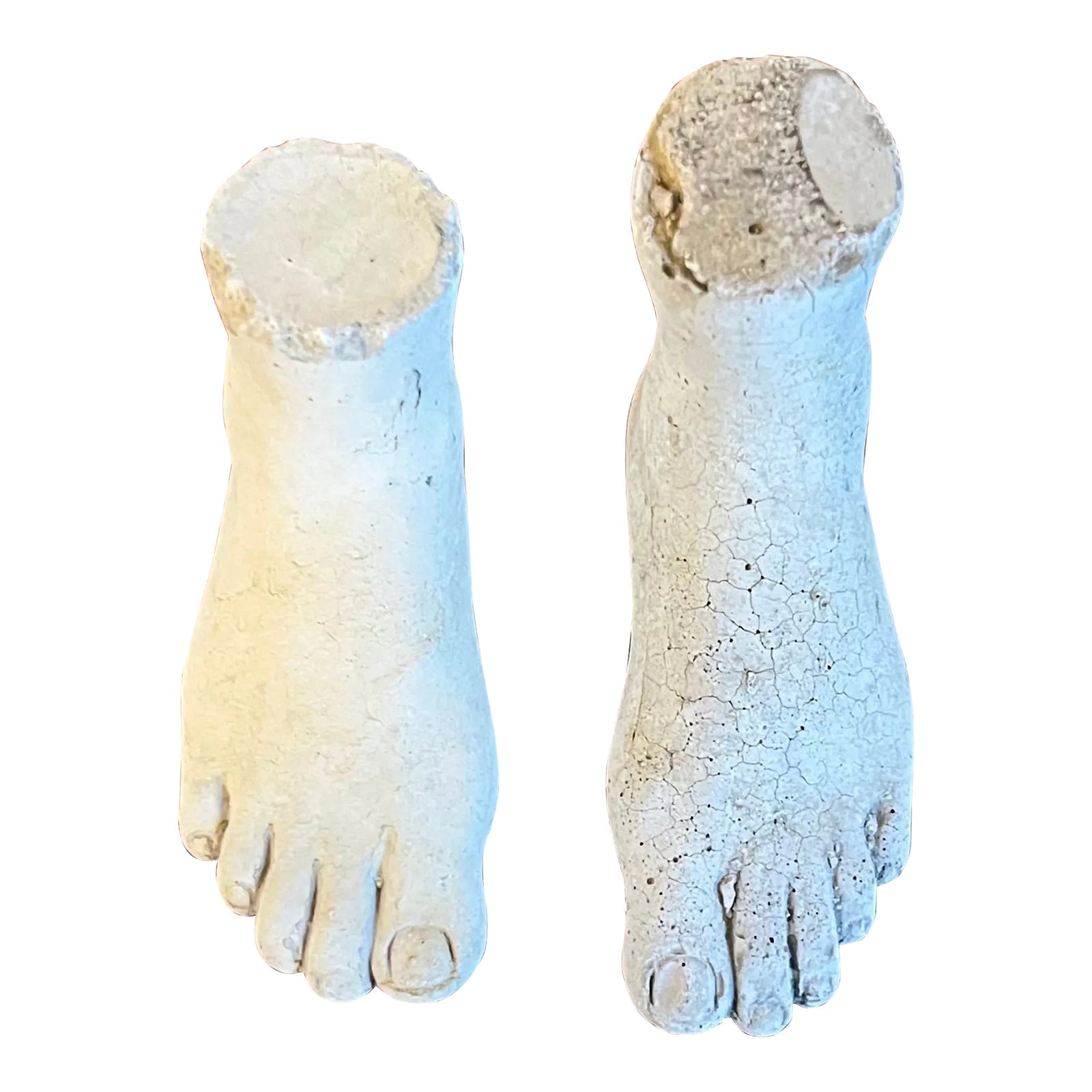 Small Antique 19th Century Grand Tour Porcelain Feet in the Egyptian ...