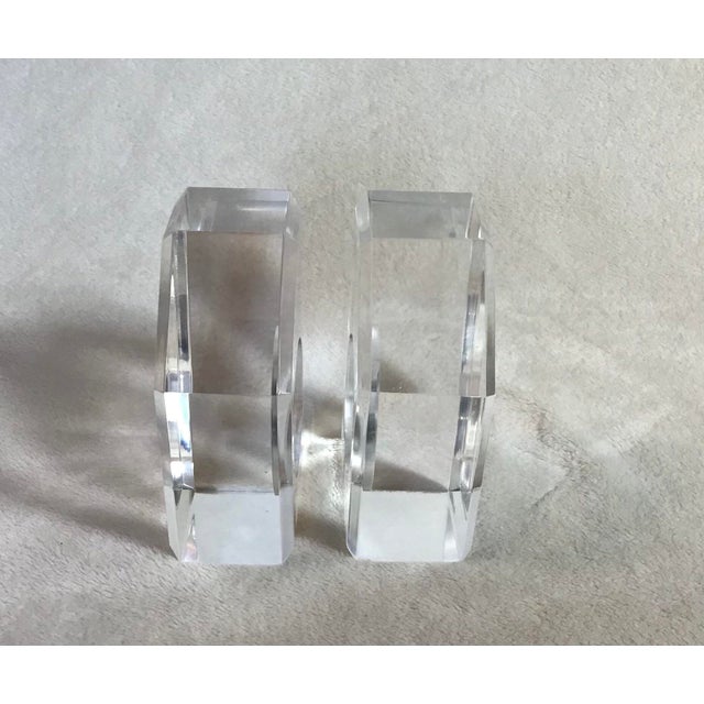 1970s Ritts Astrolite Style Modern Abstract Lucite Bookends - a Pair ...