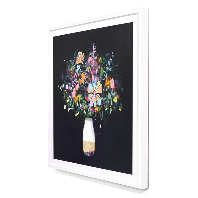 Floral Drama - Colorful Mixed Media Still Life Original Artwork by Lee ...